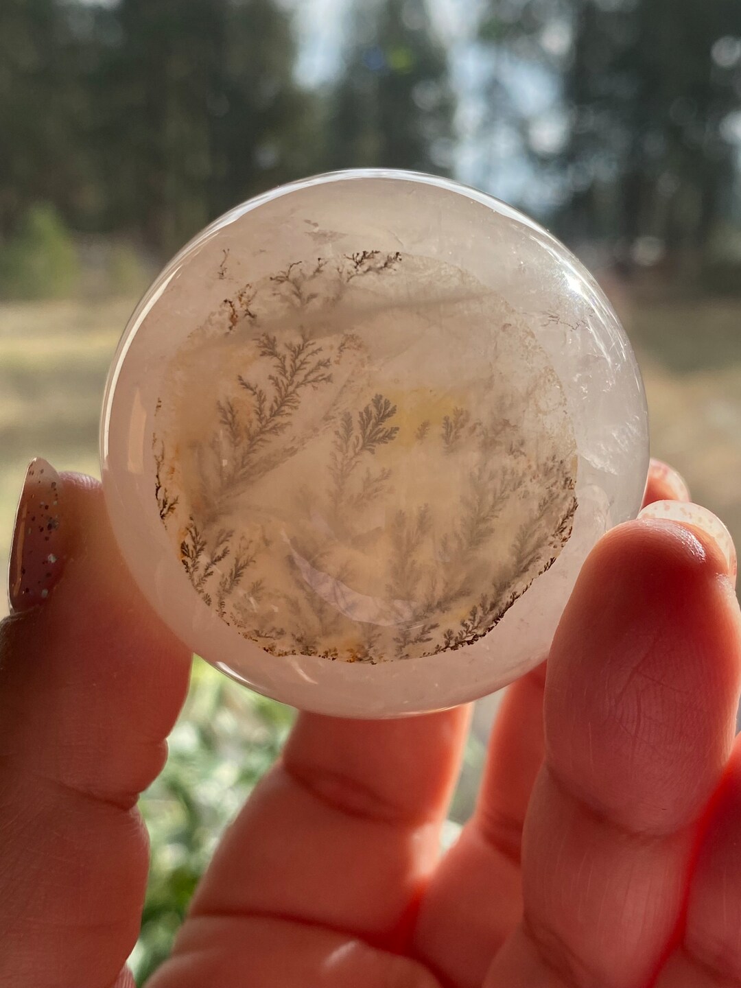 STUNNING Dendritic Rose Quartz Sphere With GOLDEN HEALER, Crystals for ...