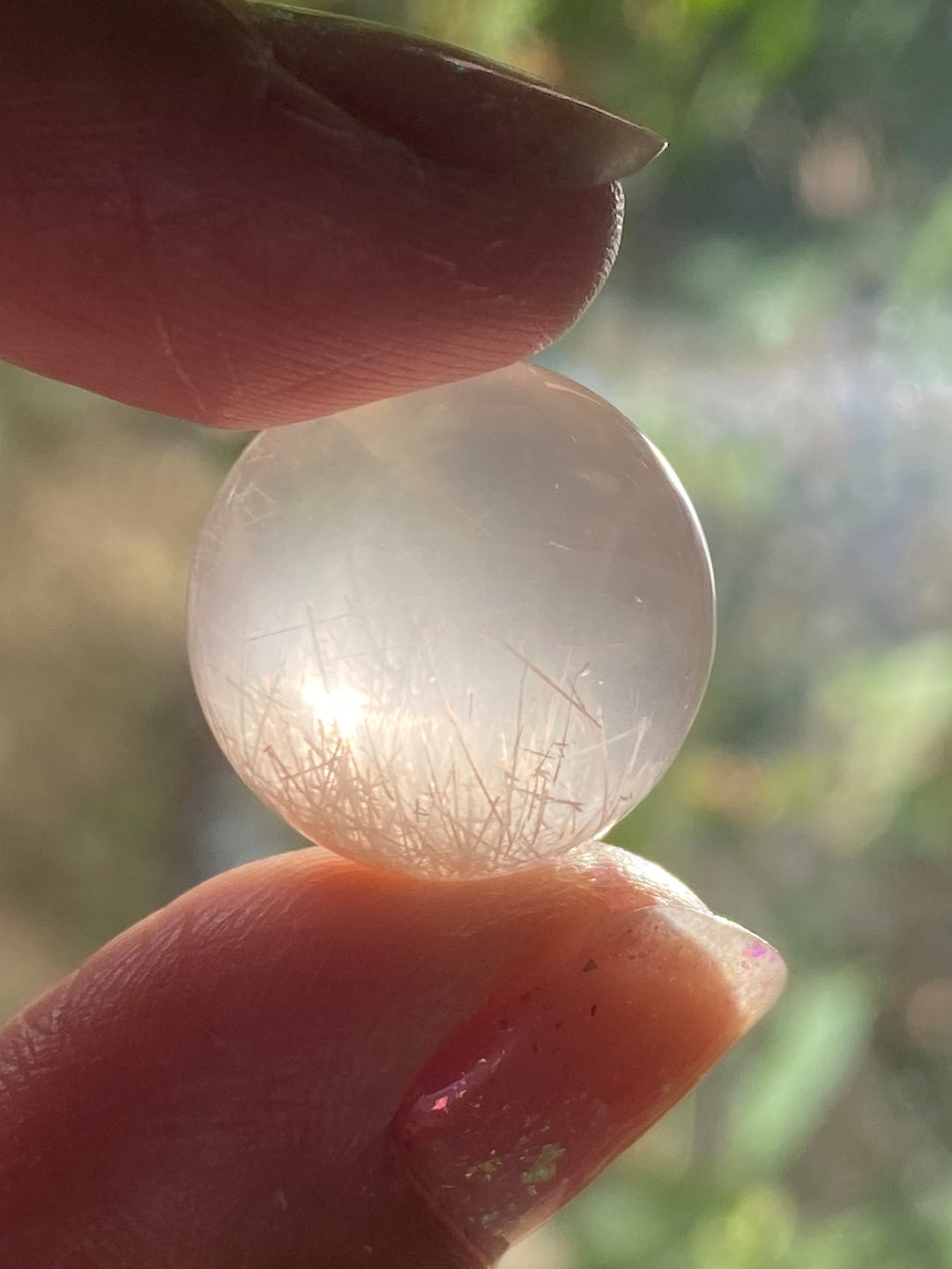 RARE Snowflake Rose Quartz Sphere, Mini Sphere, Garden Rose Quartz ...