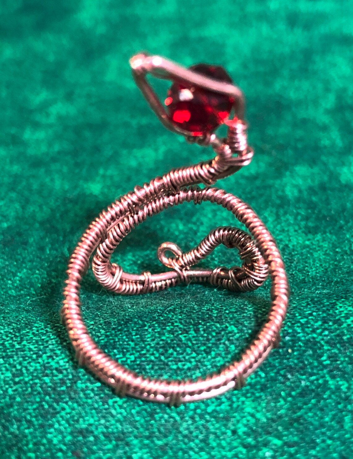 Copper Woven Wire Snake Ring for Charity Gift Holiday - Etsy UK
