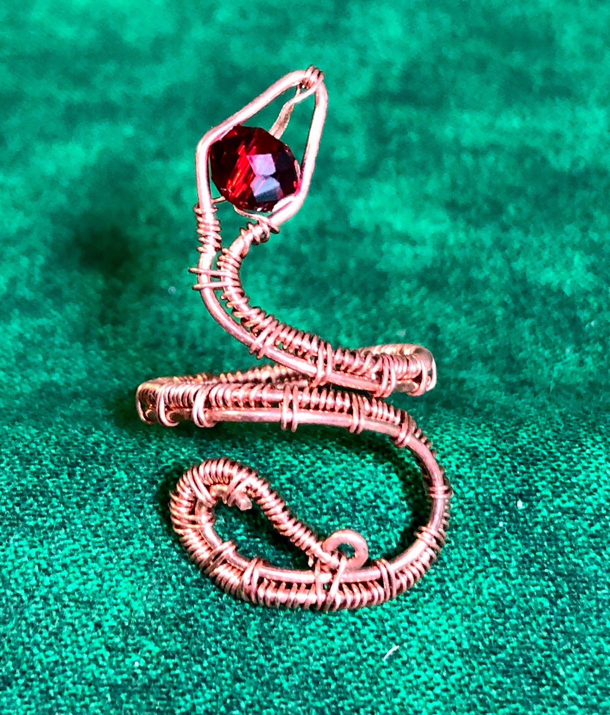Copper Woven Wire Snake Ring for Charity Gift Holiday - Etsy UK
