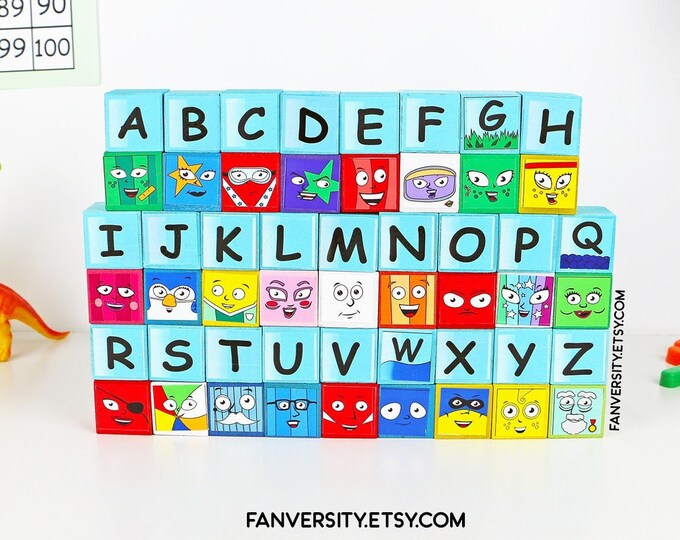 Alphablocks Set, Colored Alphablocks. DYI Kit - Etsy Canada