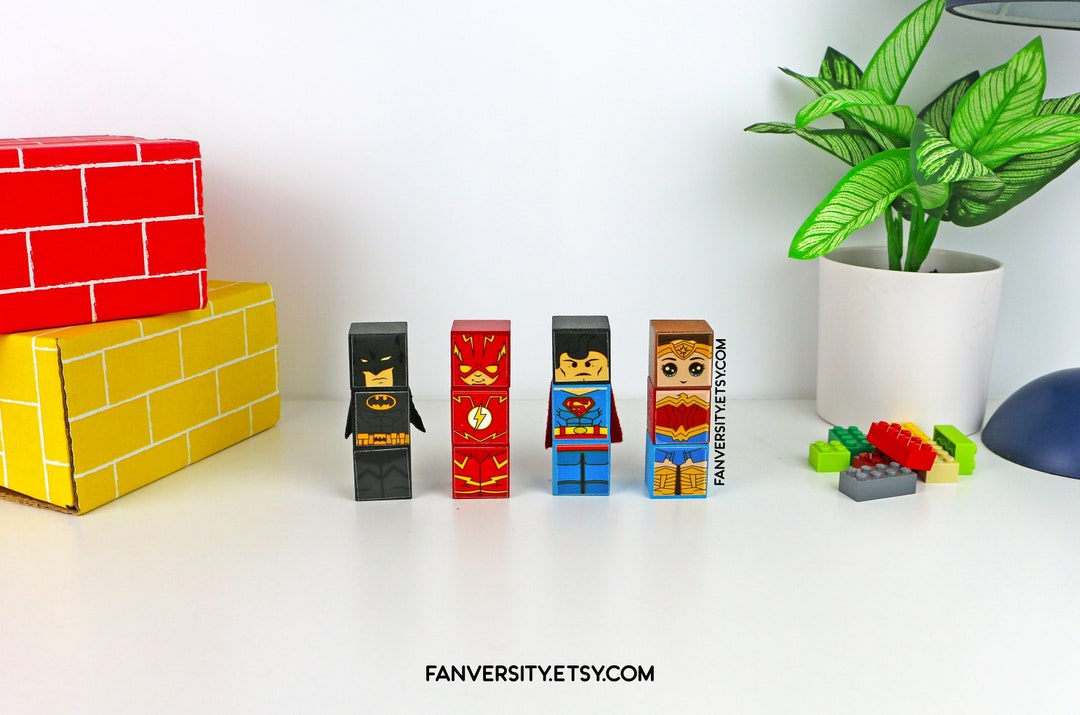 DC Comic Wooden Blocks Spillproof - Etsy