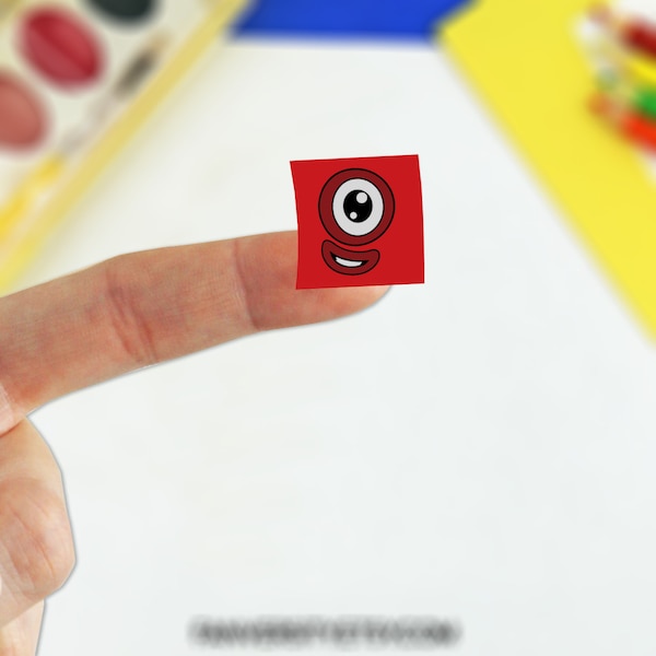Numberblocks Face Stickers - Etsy