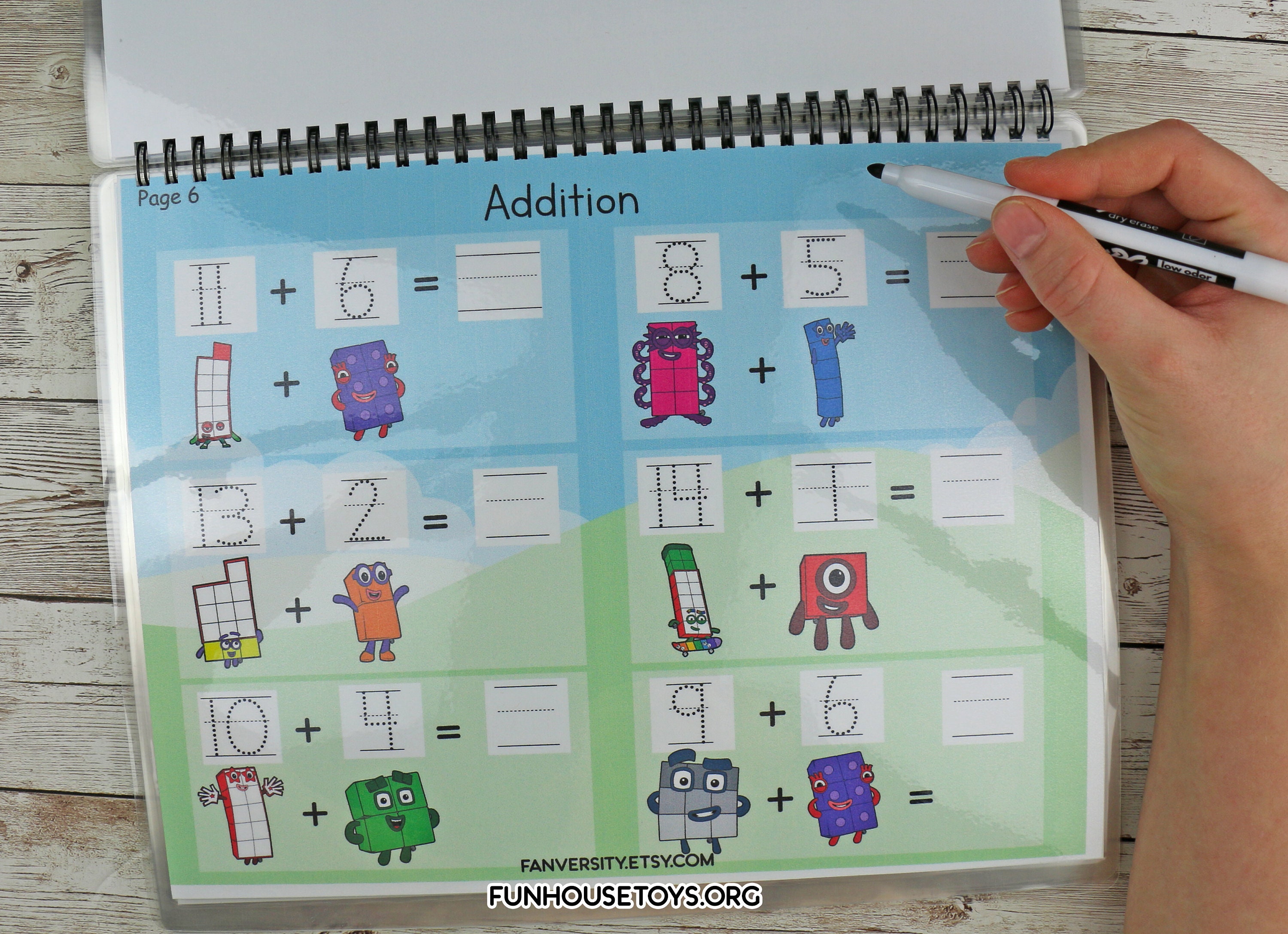 Numberblocks 11 to 20 Busy Binder Book Fully Assembled - Etsy Canada