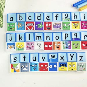 Alphaland A - Z, Stackable Click in Blocks - Spillproof - Etsy