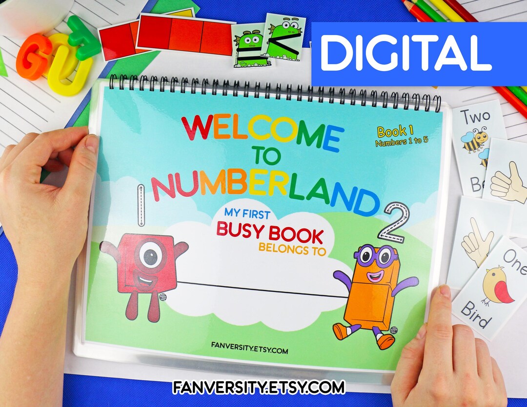 Number 1-10 Busy Binder: Preschool Math Activity Book (digital Download ...