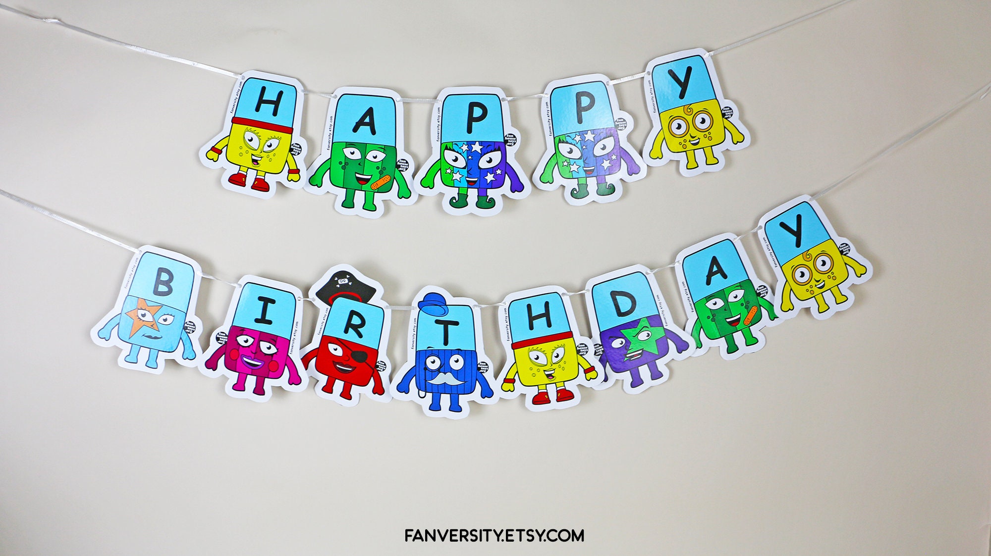 Alphablocks Birthday Banner Alphablocks Party Supply for - Etsy Hong Kong