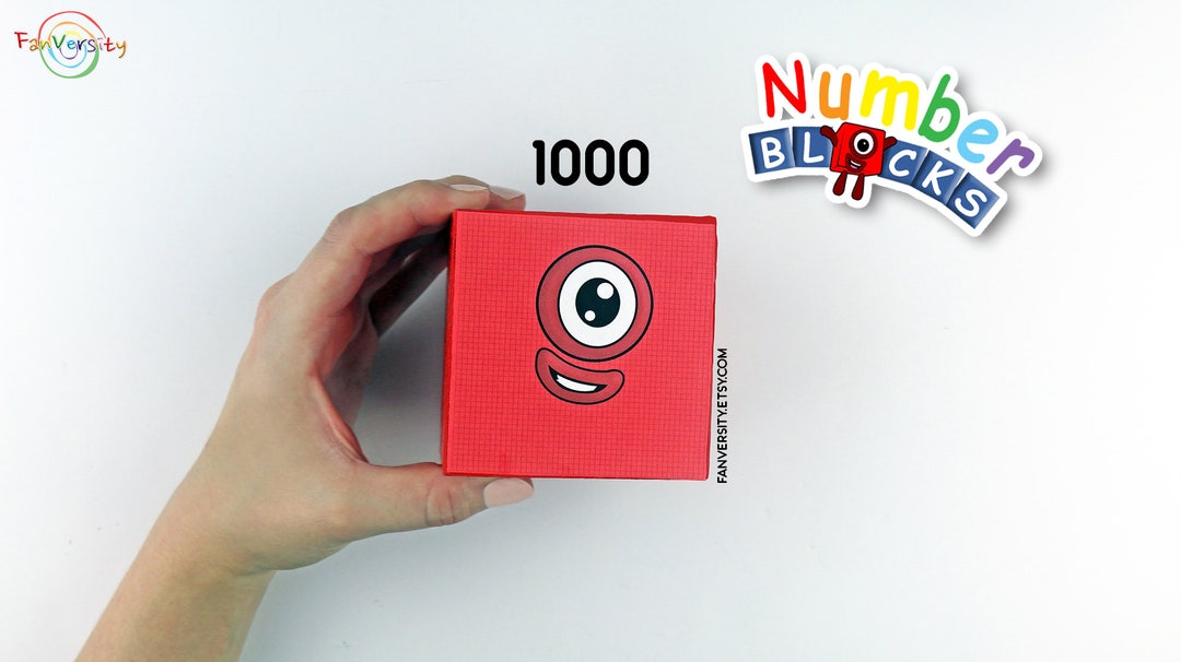 Number 1000 Block 3 Inch Wooden Block - Etsy Israel