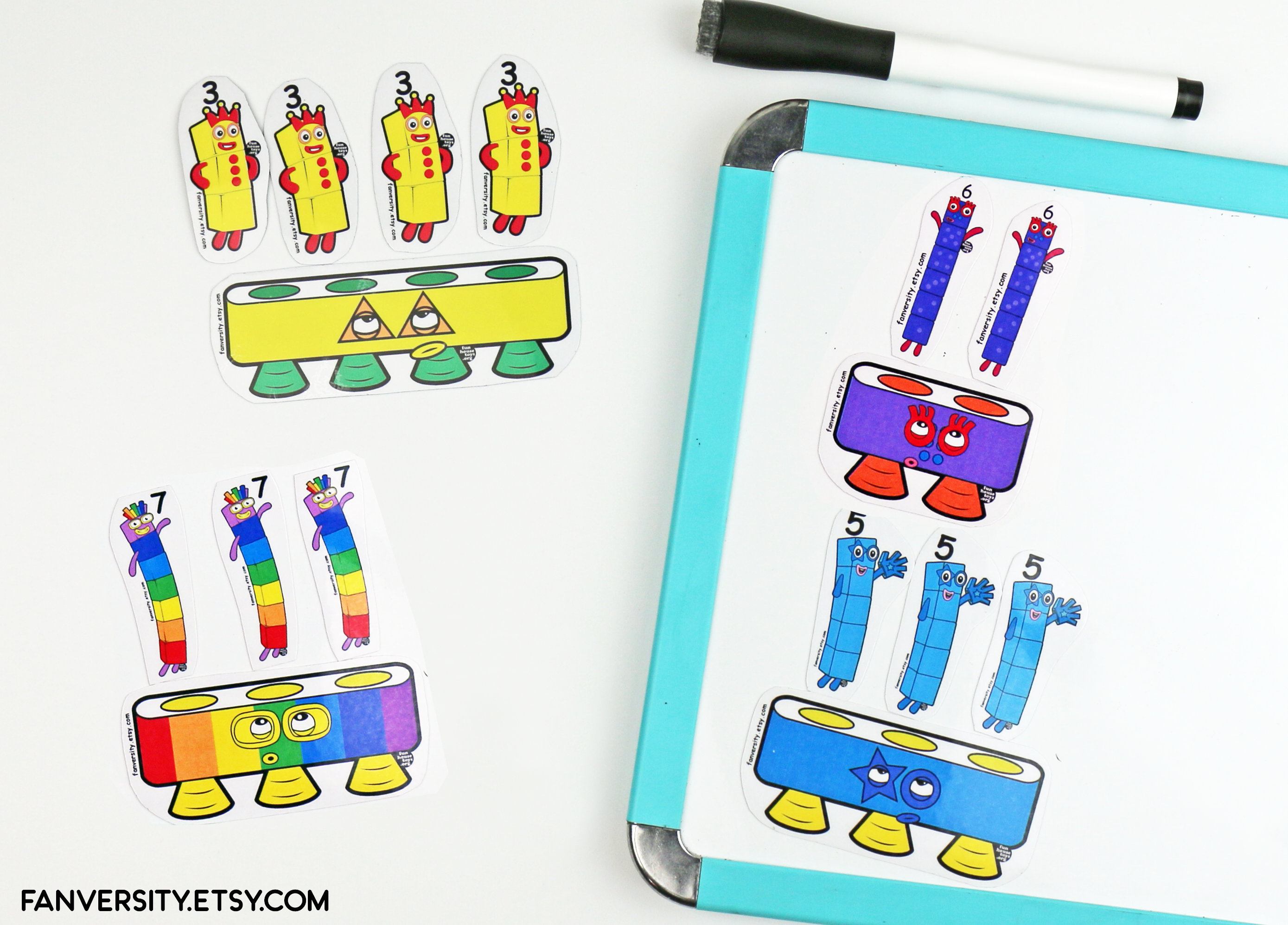 Magnetic Numberblocks Multiplication Time Table Dry Erase - Etsy