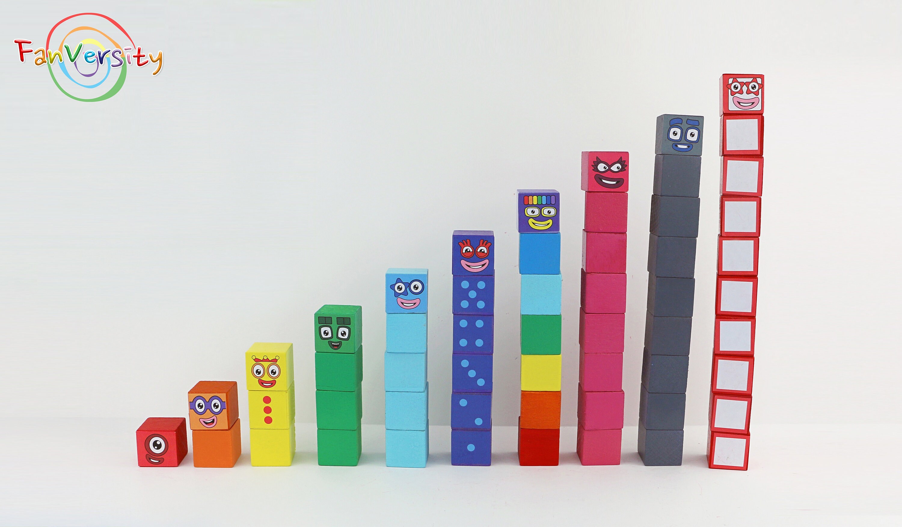 Numberblocks 1 10 Stackable Wooden Blocks FREE Coloring | Etsy