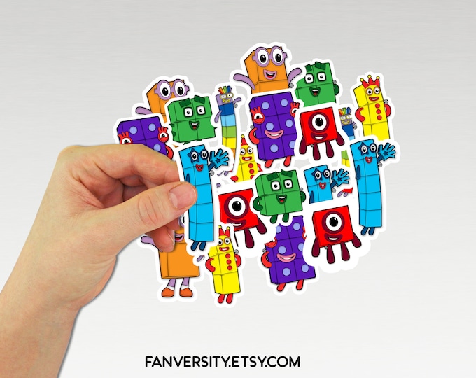 Numberblocks Stickers Glossy Vinyl 8 X 5.5-in Characters 0 - Etsy