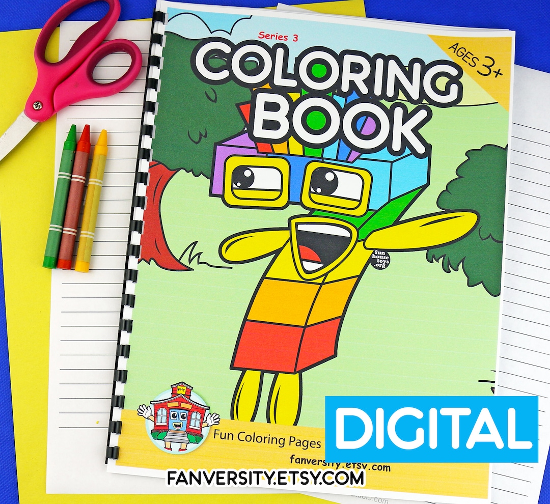 Number 1 to 10 Blocks Coloring Book - Digital - Etsy