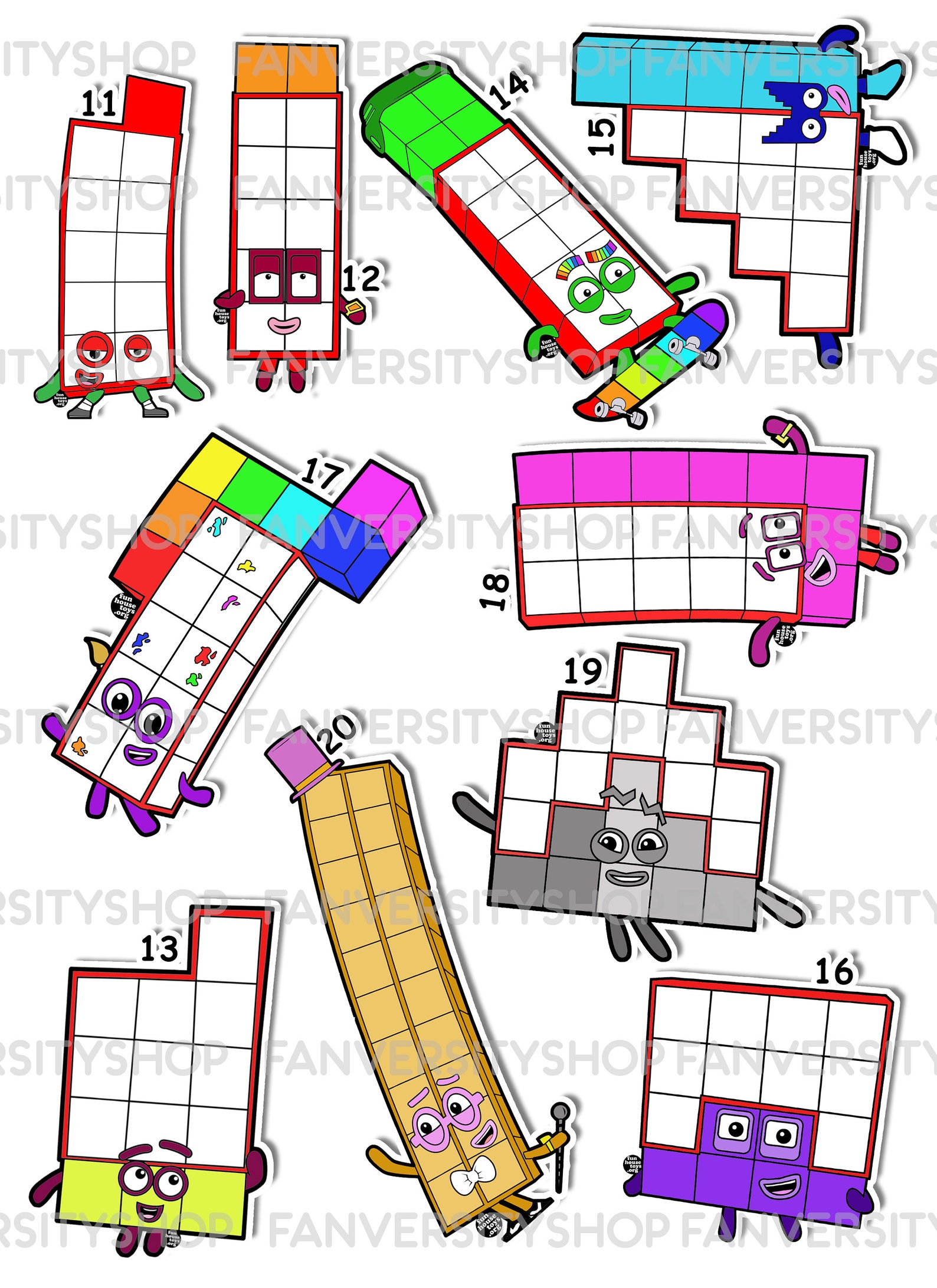 Numberblocks Sticker 1 to 100 for Kindergarten and Preschool - Etsy UK