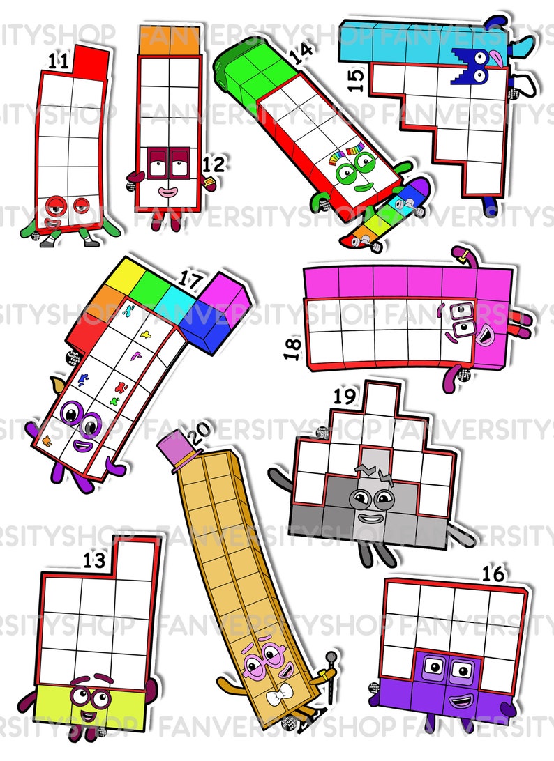 Numberblocks Sticker 1 to 100 for Kindergarten and Preschool - Etsy