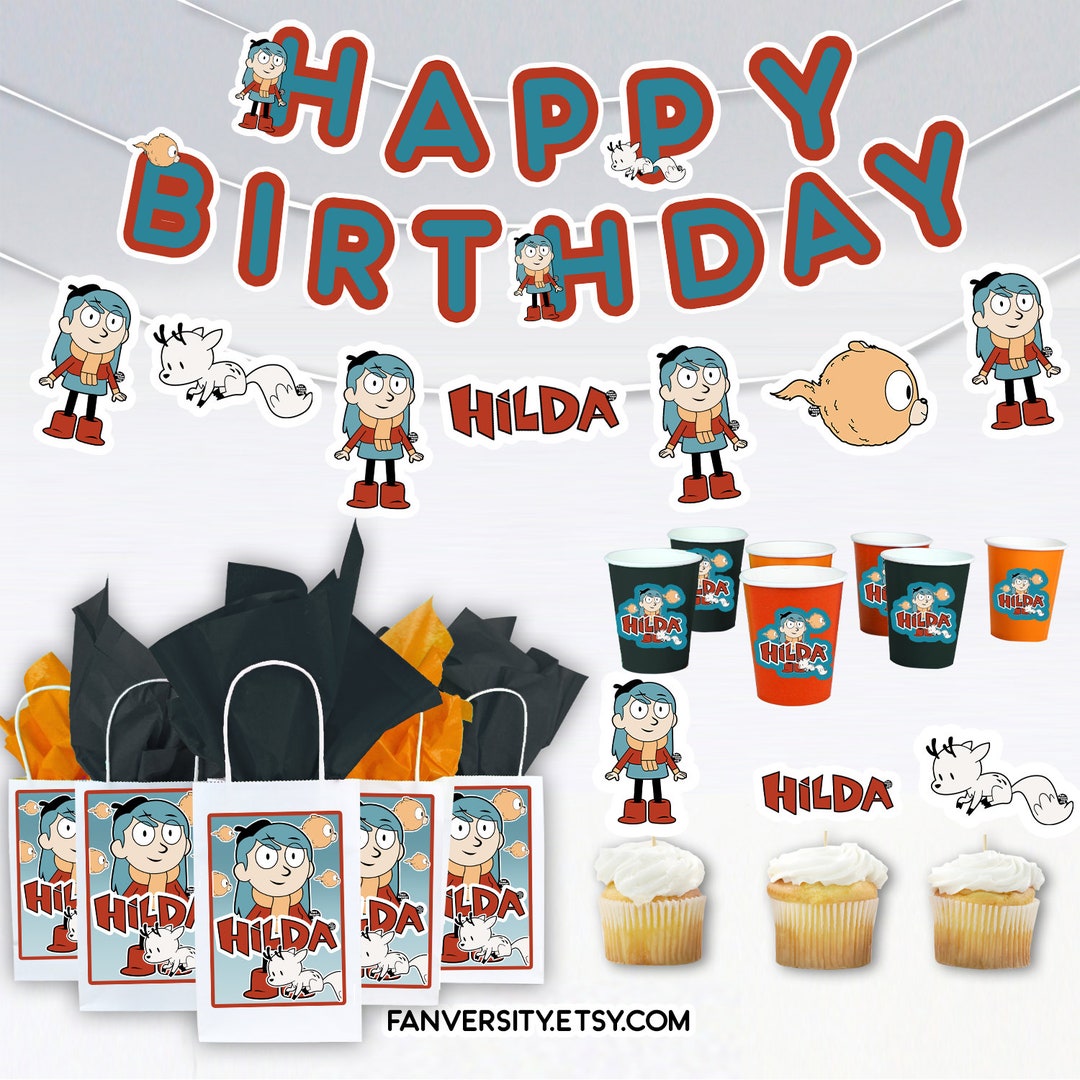 Hilda Birthday Party Supplies: Banner, Bags, Cups & Napkins - Etsy