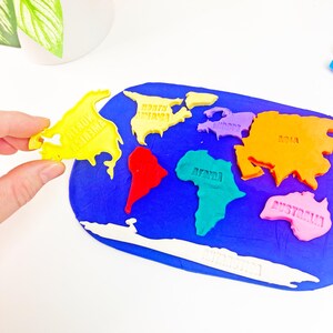 World Map Play Dough Stencil Kit – Explore Geography Hands-on ...