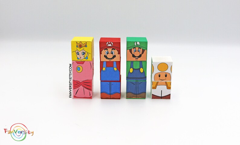 Super Mario Stackable Wooden Blocks Spillproof - Etsy