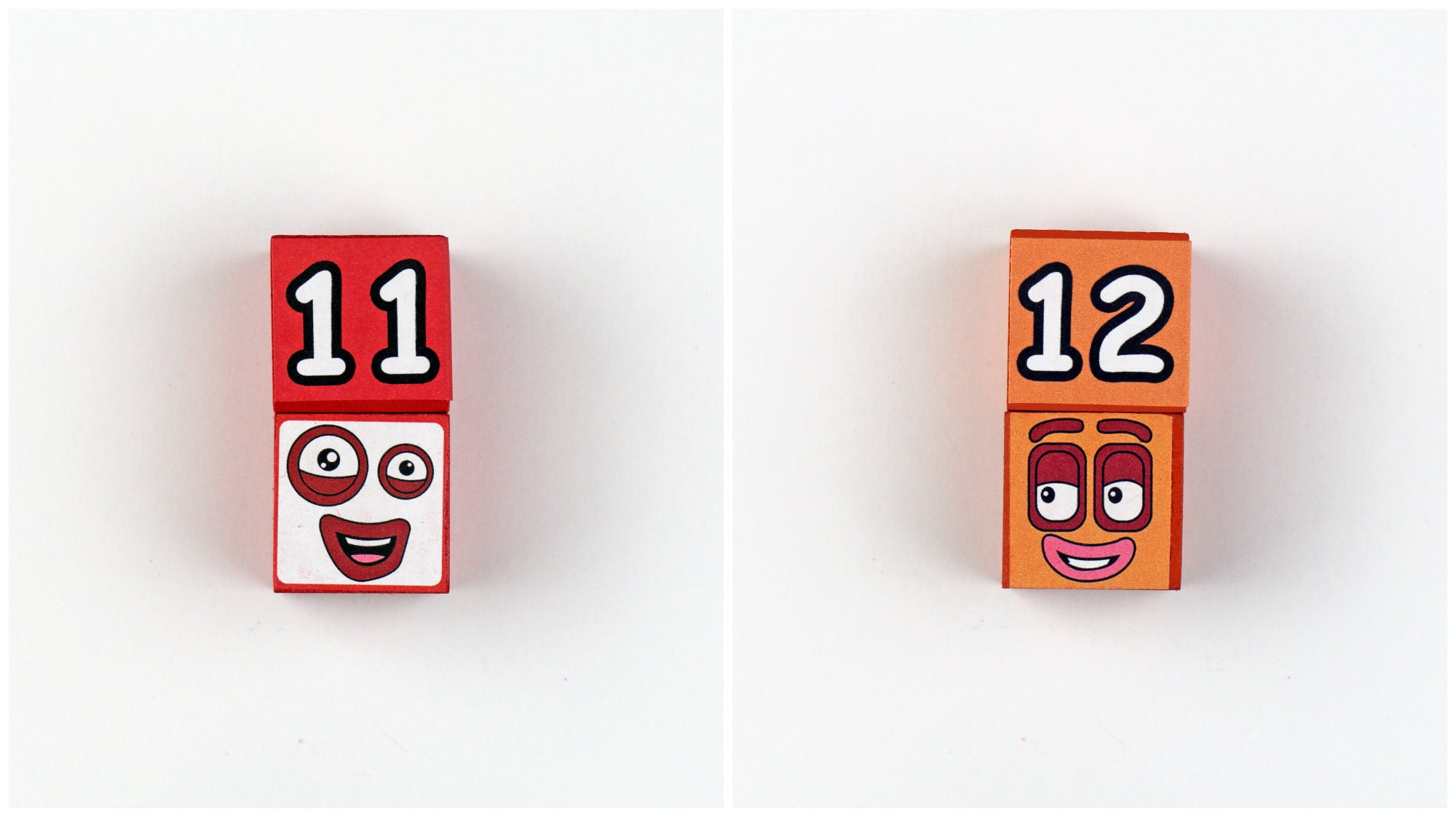 Numberblocks 10 100 Face Blocks Number Blocks Stackable Etsy