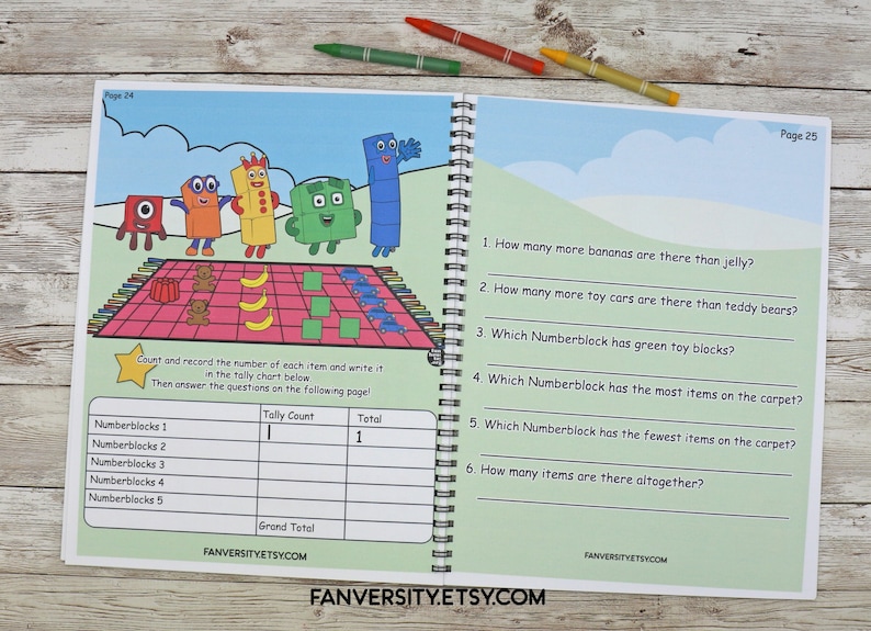 Numberblocks Activity Book for 1st Grade Curriculum Based - Etsy