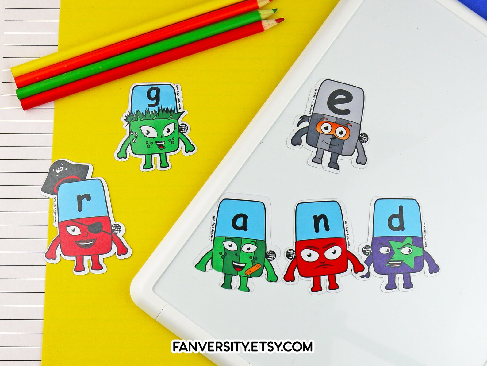 Alphablocks Magnetic Set A to Z Silence E & Plusman - Etsy UK