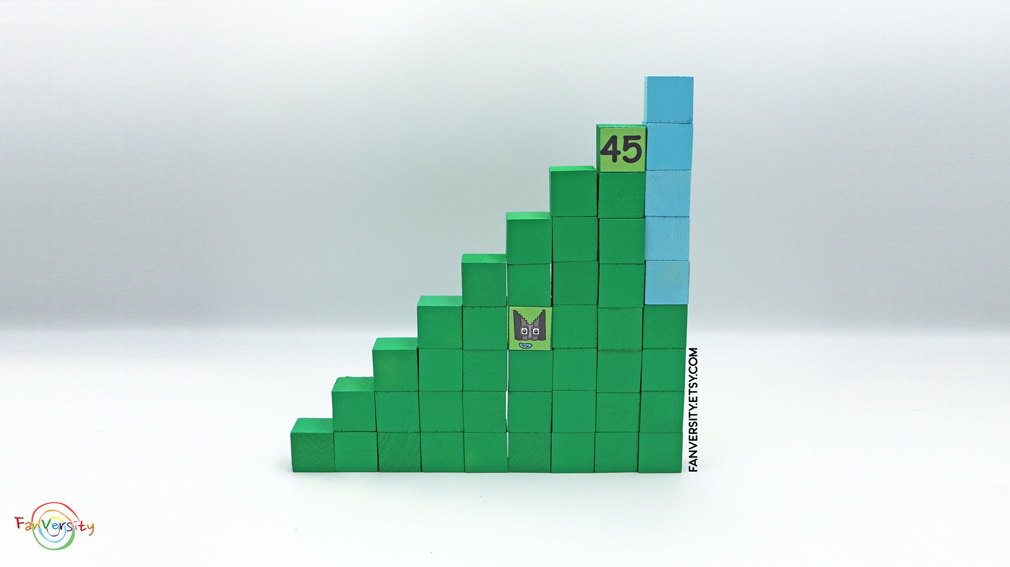 Numberblocks 42 45 Stackable Wooden Blocks | Etsy