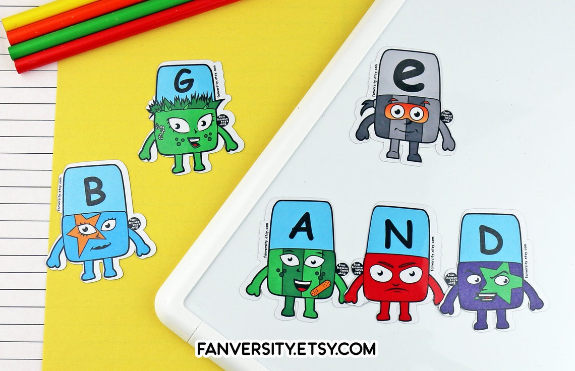Alphablocks Magnetic Set A to Z Silence E & Plusman - Etsy Singapore