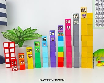 Numberblocks 11 to 20 - Etsy UK