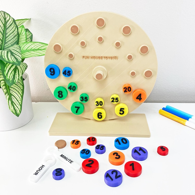 Montessori Learning Clock: Build & Learn Time - Classroom Homeschool ...