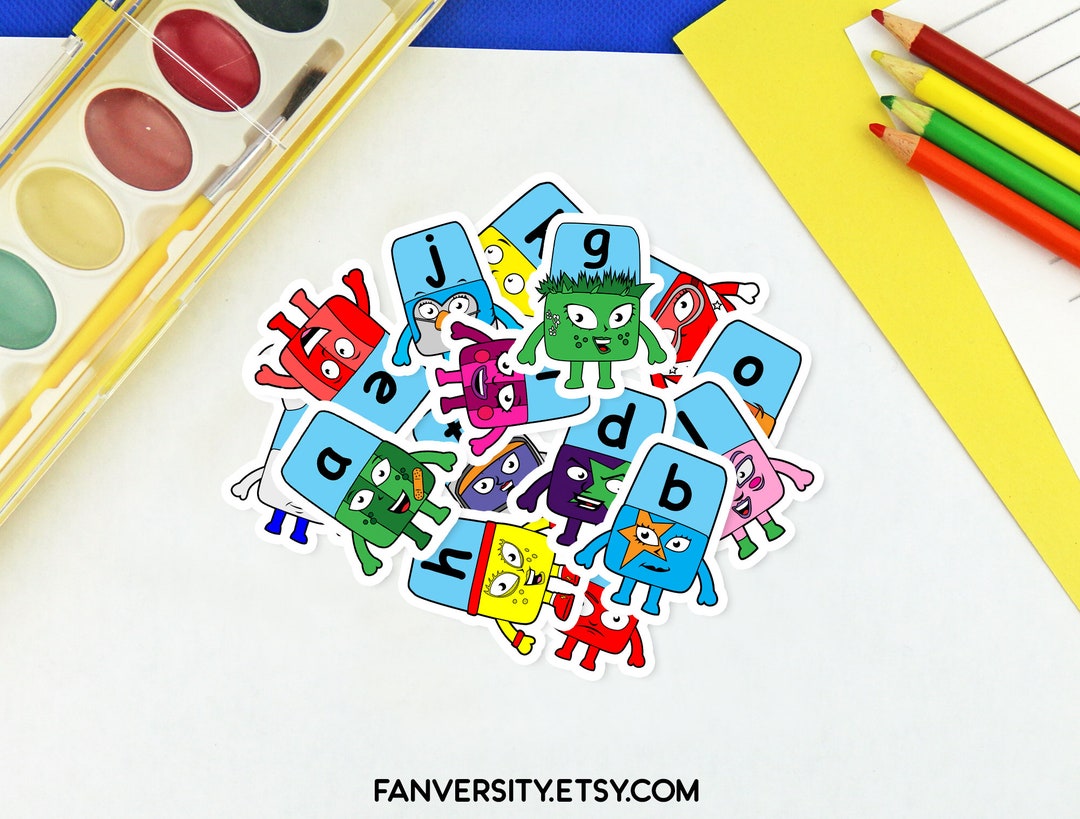 Alphablocks Sticker for Kindergarten and Preschool Party Favor, Solar ...