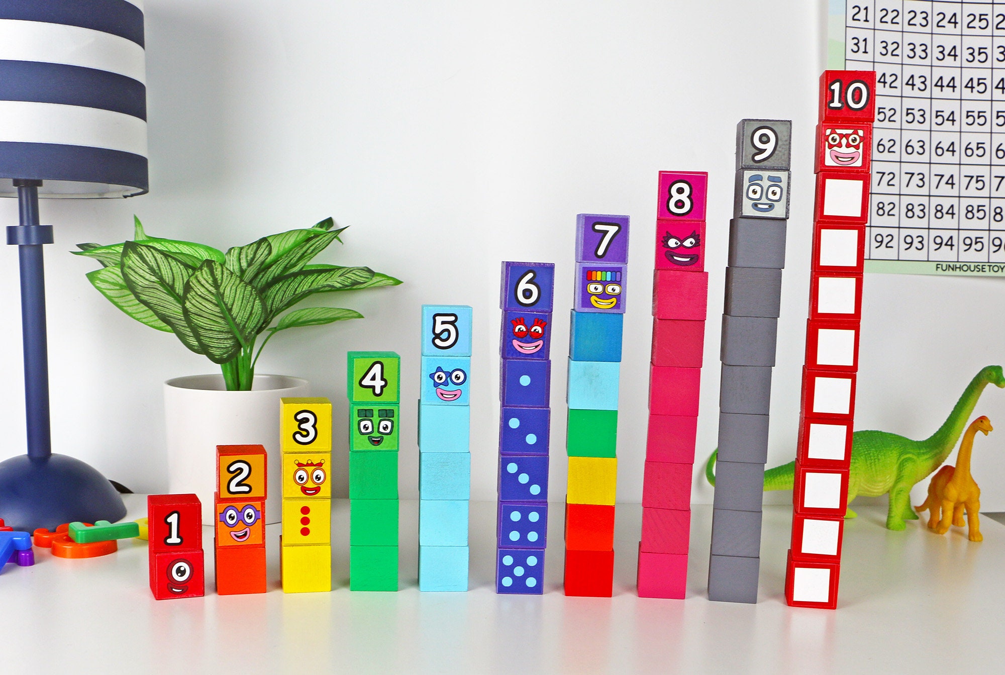 Numberblocks 0 10 Stackable Wooden Blocks Spillproof - Etsy