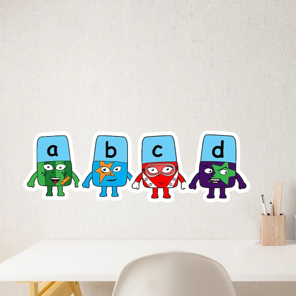 Alphabet Wall Decals - Etsy