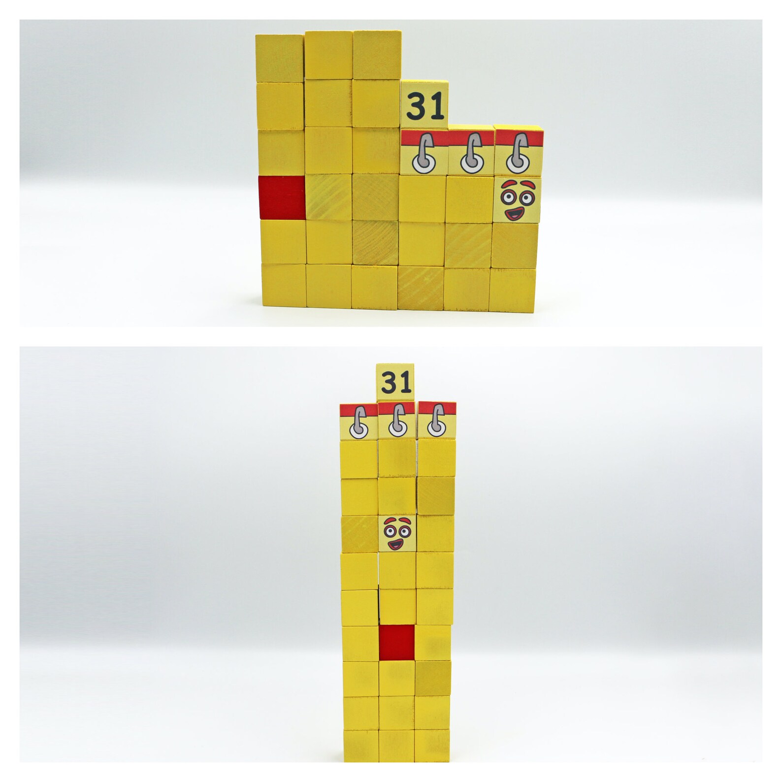 Numberblocks 31 32 35 36 Stackable Wooden Blocks | Etsy