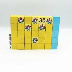 Number 31, 32, 35, 36 Blocks Stackable Wooden Blocks Spillproof - Etsy