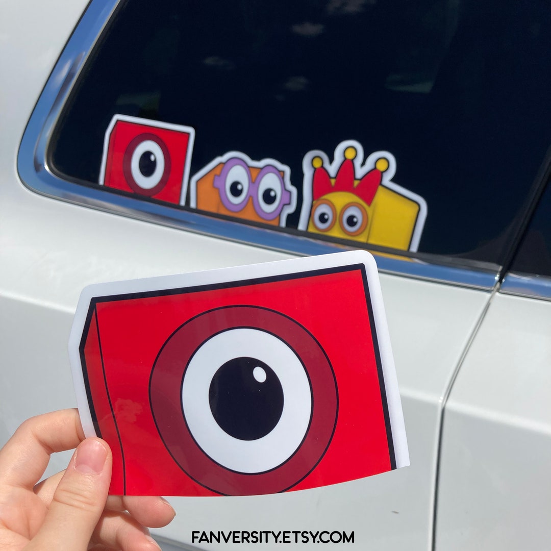 Numberblocks Peek a Boo Sticker for Car Decal, Waterbottle, Laptop ...