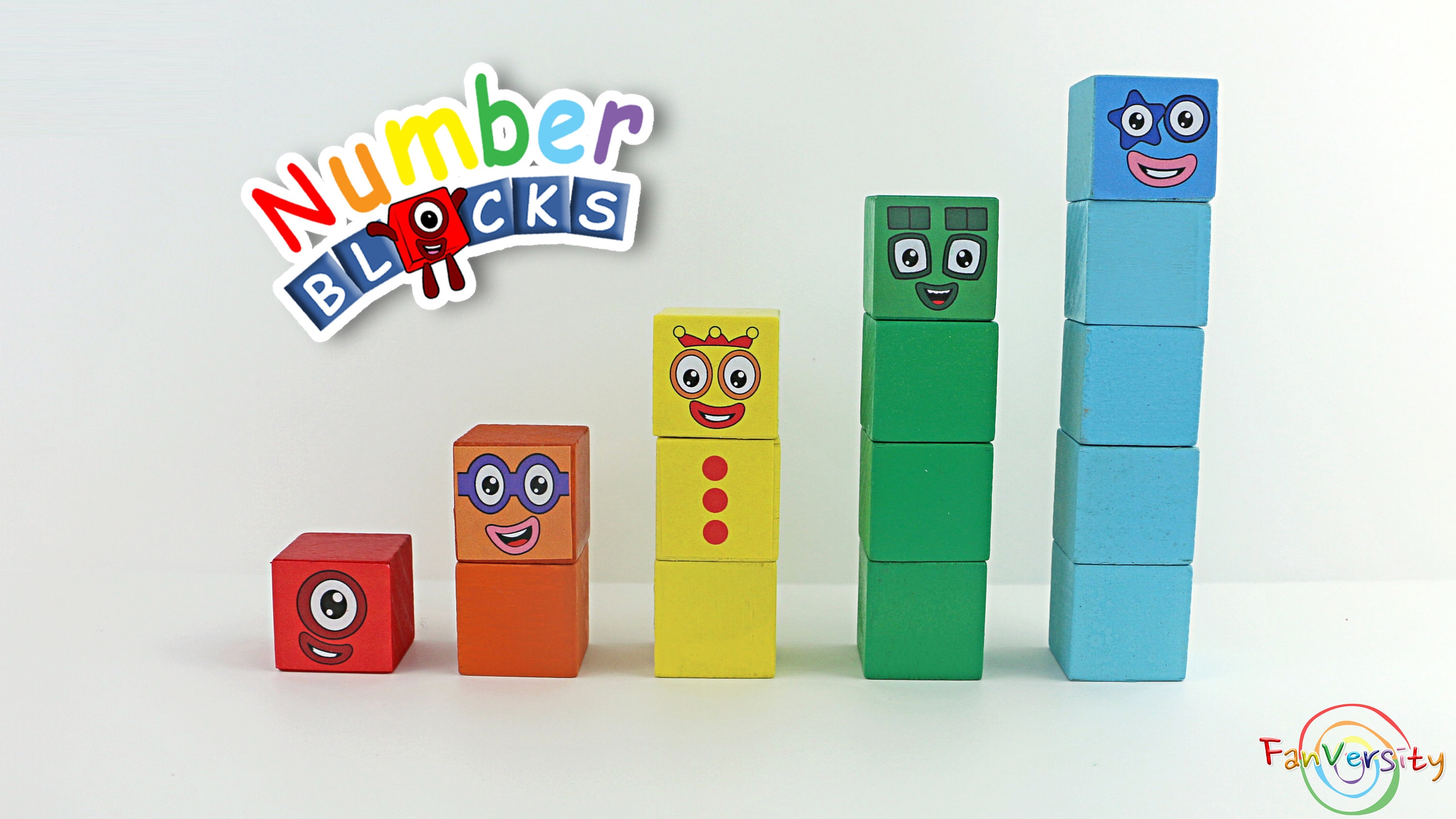 Bloques numéricos 1 5 Bloques de madera apilables | Etsy