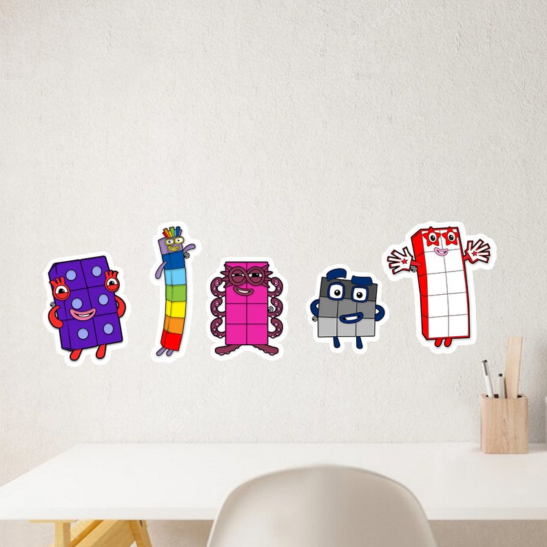 Numberblocks Wall Decals: Math Learning Stickers for Kids - Etsy