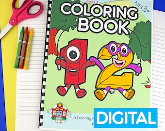 Numberblocks Colouring Book Digital Printable 11 Pages 4 Pages of ...
