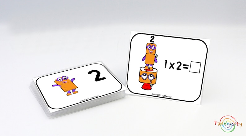 Number Multiplication Blocks 1 to 5 Flashcards Bundle - Learning ...