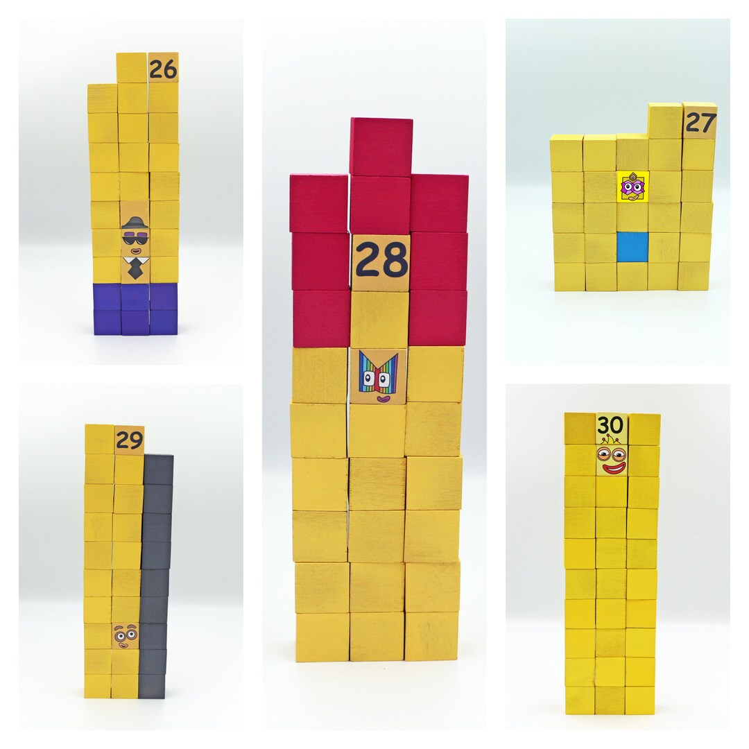Number 26 to 30 Blocks Stackable Wooden Blocks - Etsy