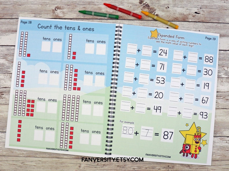 Numberblocks Activity Book for 1st Grade Curriculum Based - Etsy