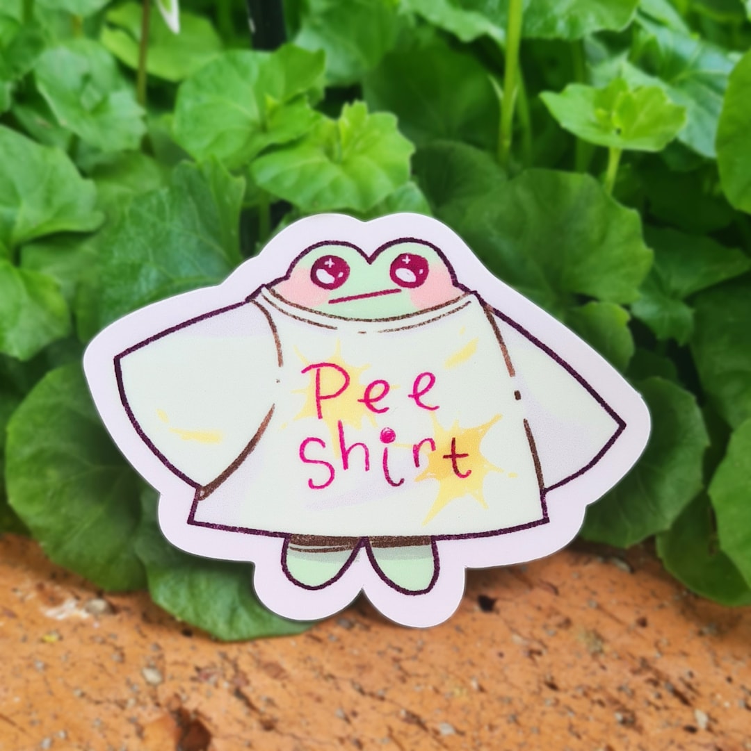 Pee Shirt Vinyl Sticker - Etsy