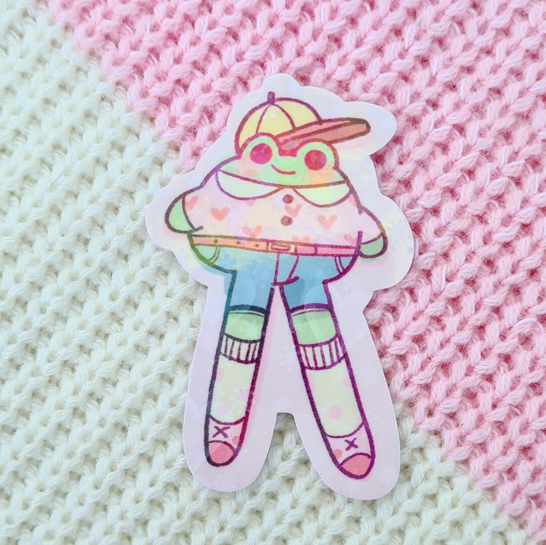 Cool Boy Frog Vinyl Sticker - Etsy