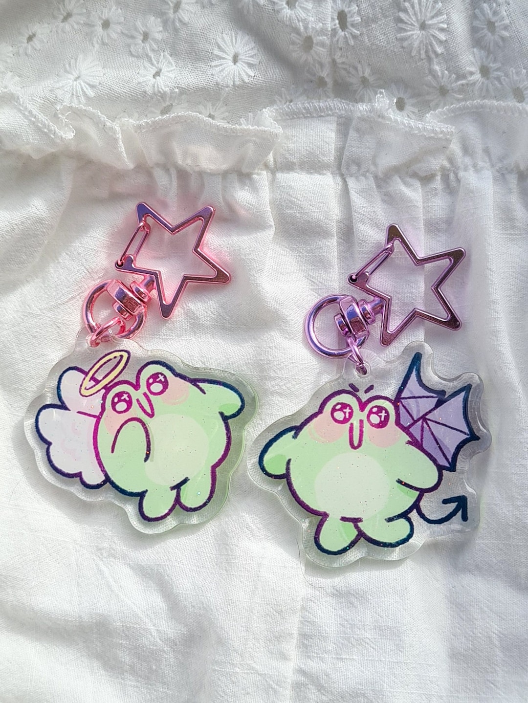 Angel Devil Frogs Best Friend Charms - Etsy