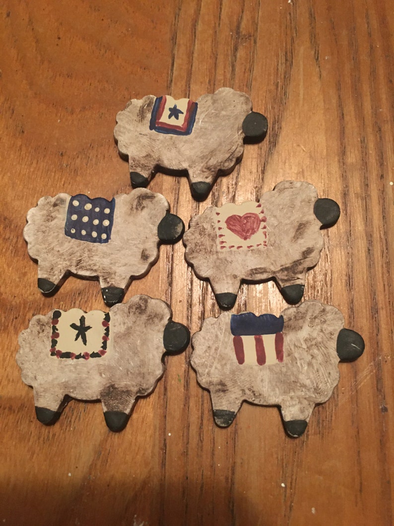 Primitive Sheep With Patterns Bowl Fillers - Etsy