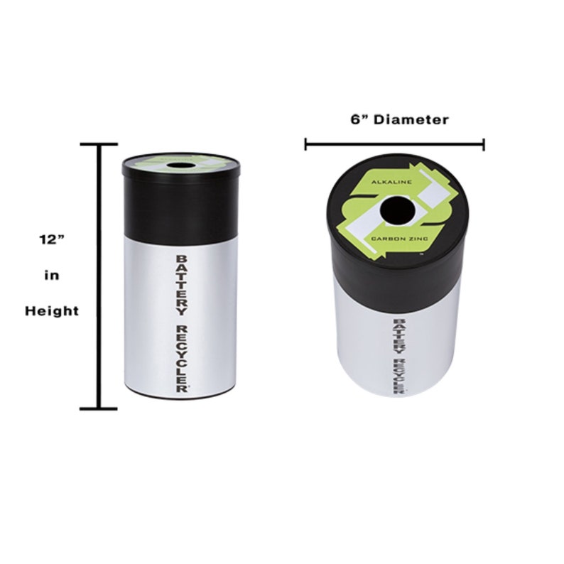 Set of 3 Battery Collection Containers, the BATTERY RECYCLER® - Safe ...