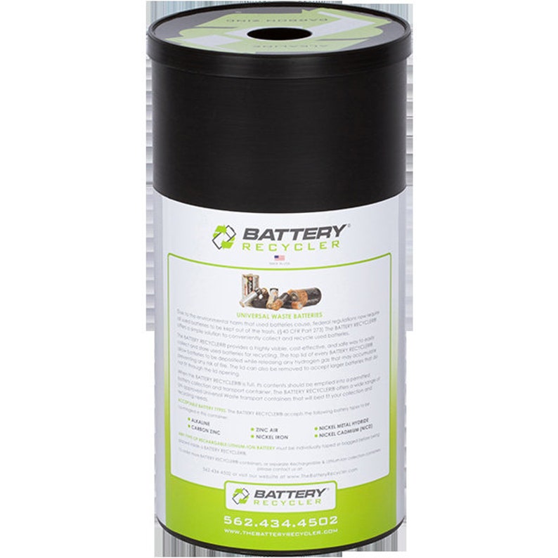 The BATTERY RECYCLER® Container - Safe Way to Recycle Batteries- Waste ...