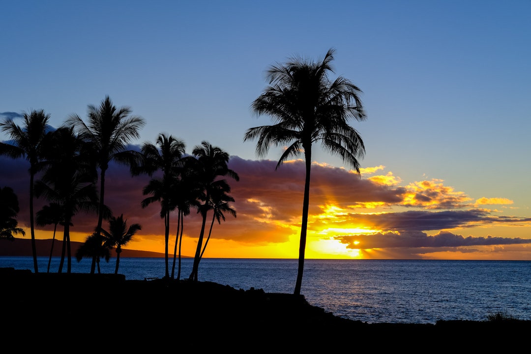 Tropical Sunset on the Beach | Maui, Hawaii | Landscape Photography ...