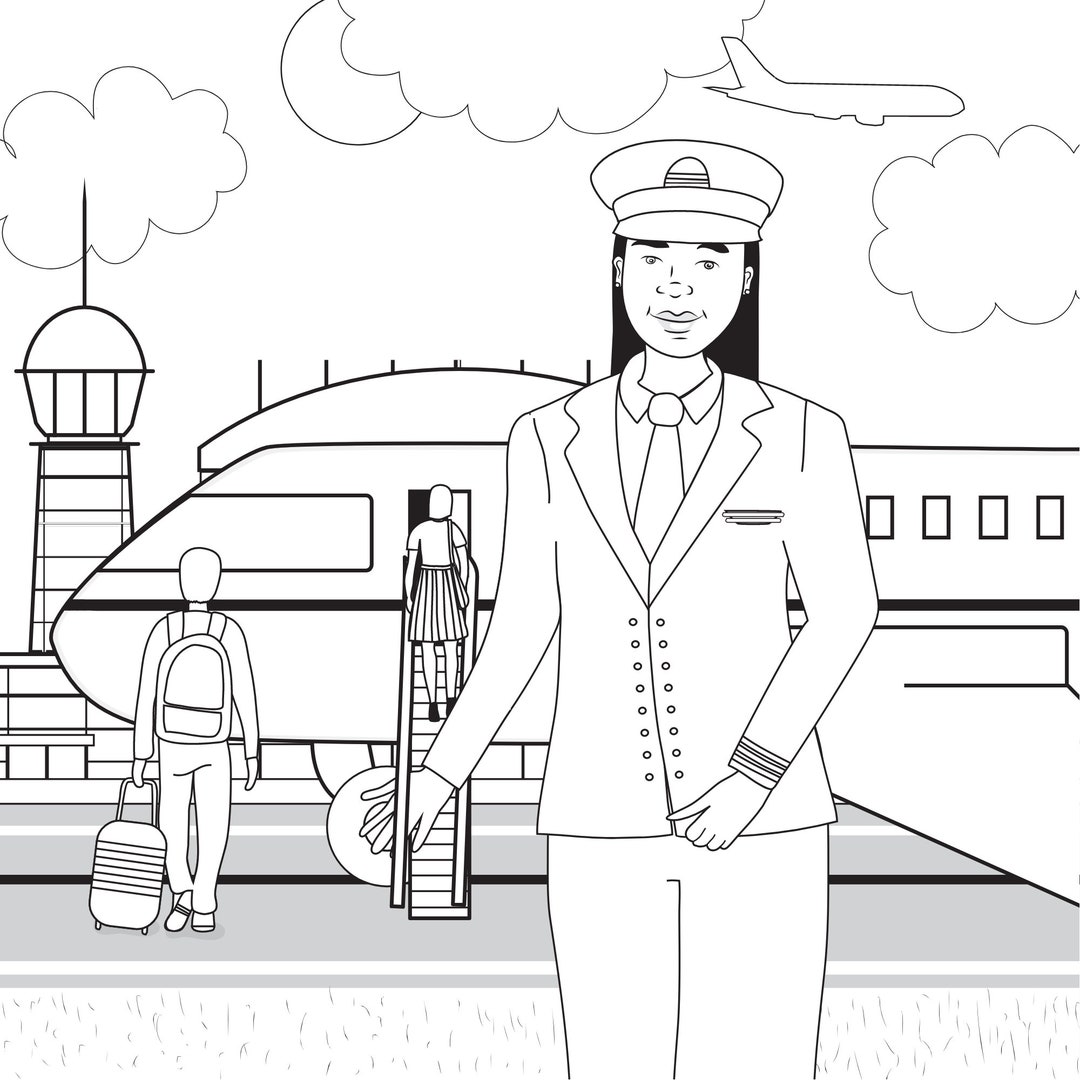 Pilot Colouring in Sheet - Etsy