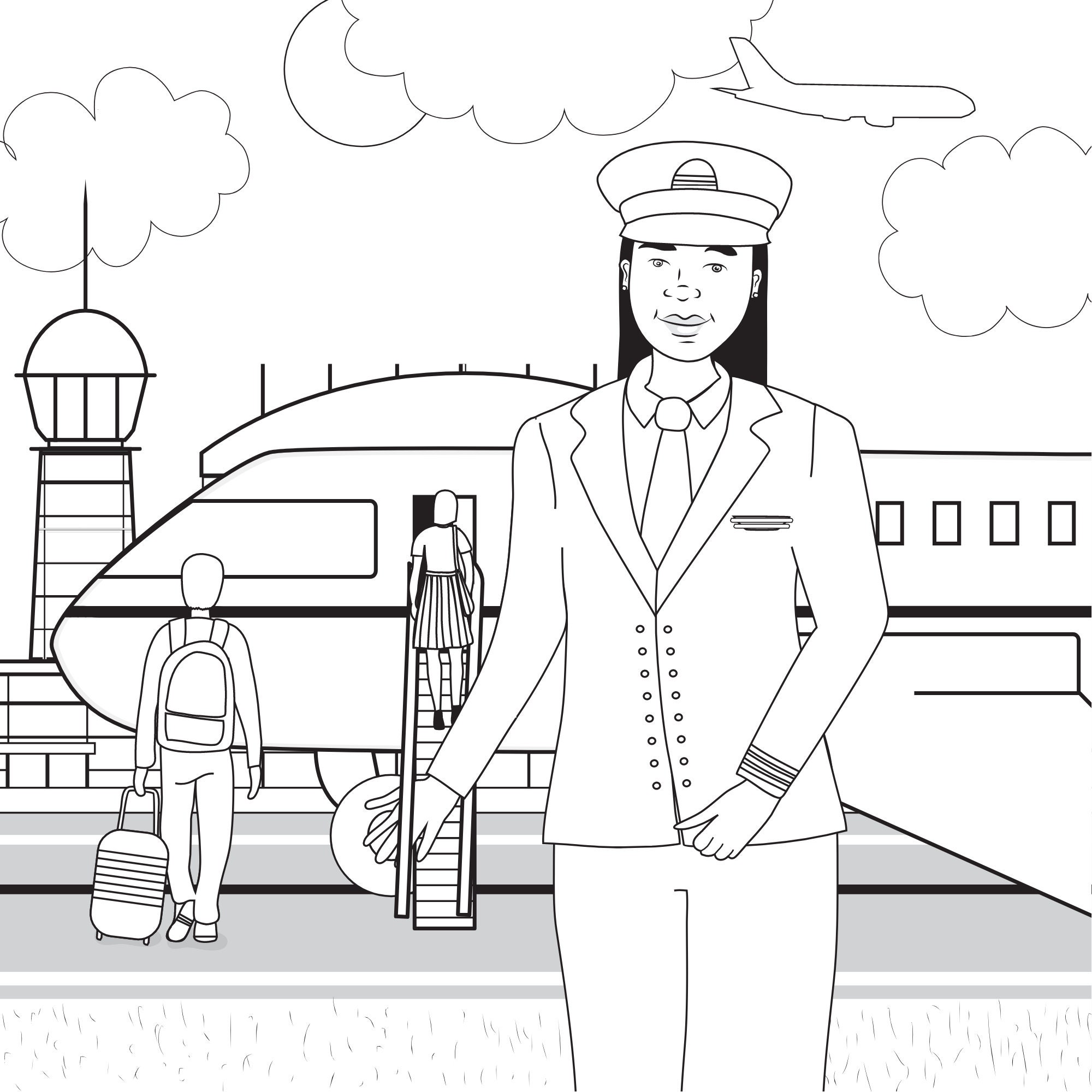 Pilot Colouring in Sheet - Etsy