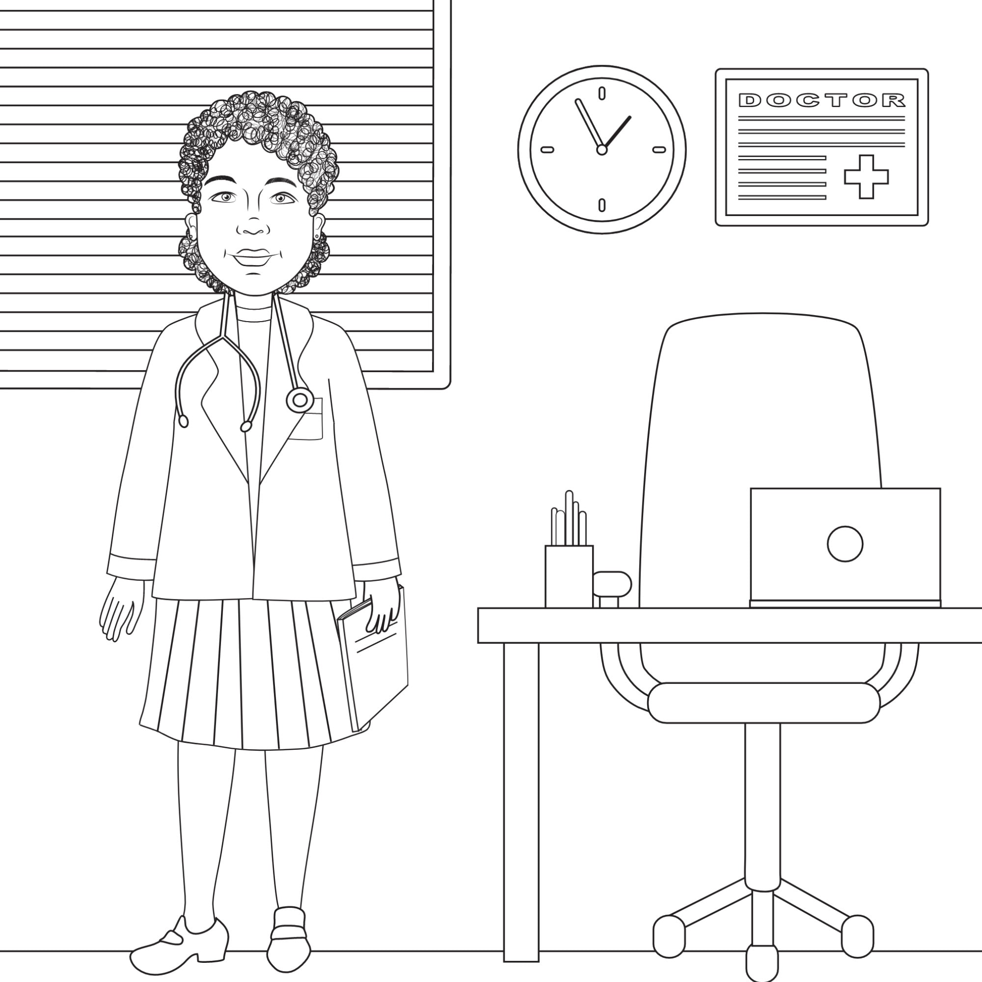 Doctor Colouring Sheet - Etsy